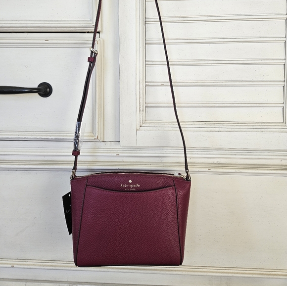 kate spade | Bags | Kate Spade Monica Crossbody Purse Dark Raspberry ...
